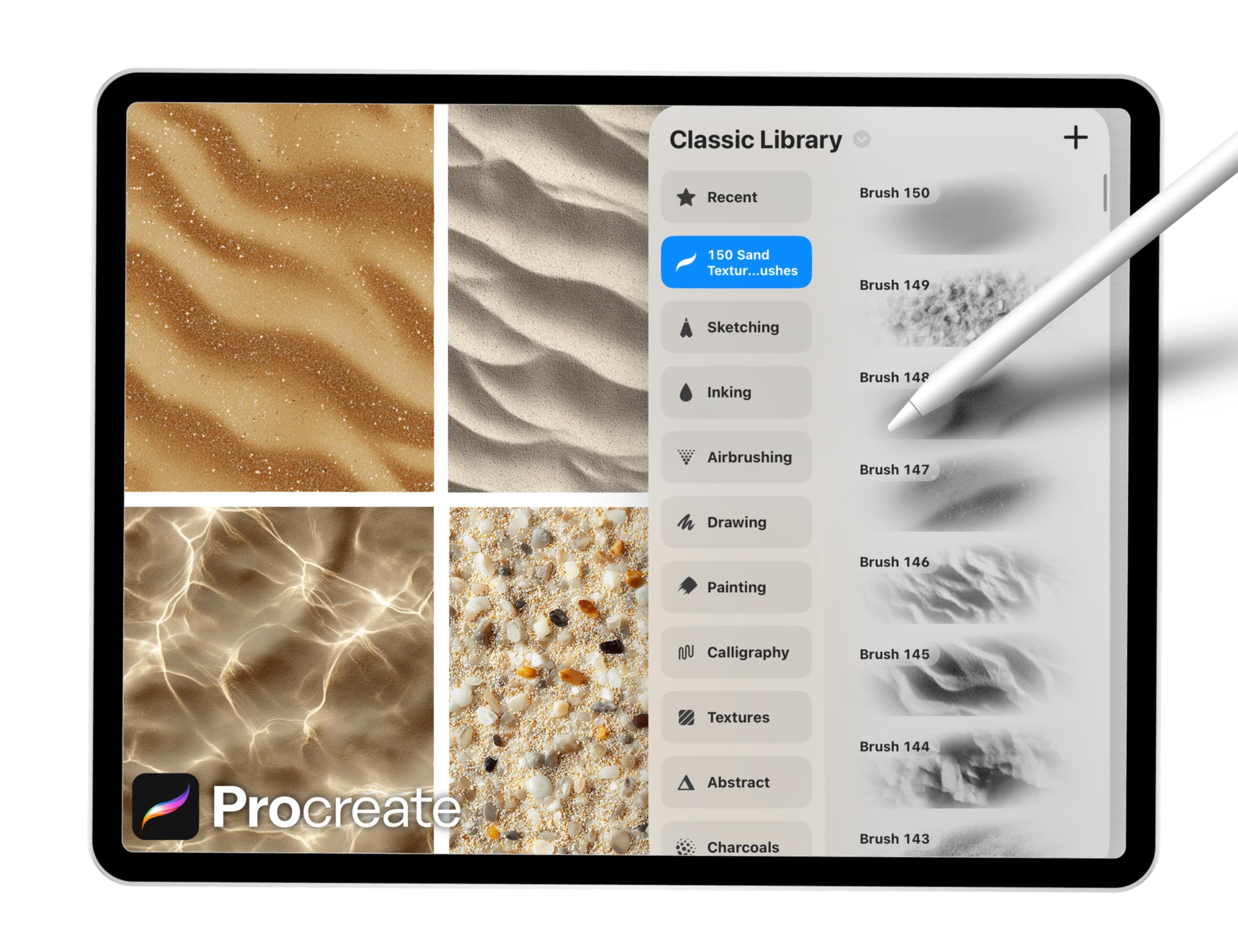 150 Sand Texture Brushes for Procreate – Grain, Dust, Beach & Desert ...