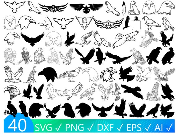40 Eagle Designs Eagle Svg Eagle Dxf Eagle Png Eagle Eps - Etsy