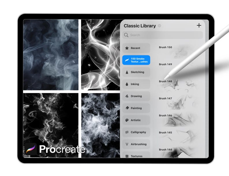 150 Smoke Texture Brushes for Procreate – Fog, Mist, Vapor & Dust Brush ...