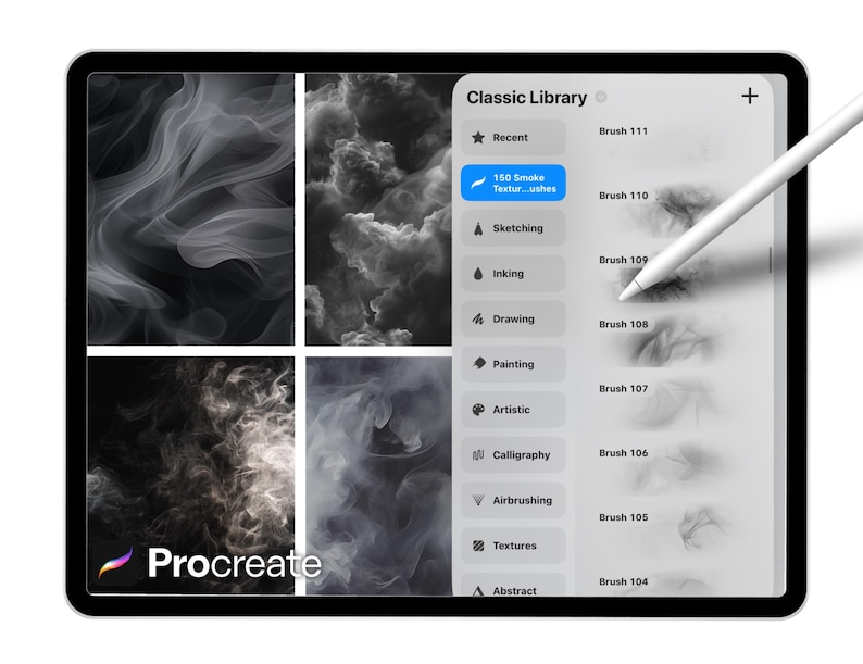 150 Smoke Texture Brushes for Procreate – Fog, Mist, Vapor & Dust Brush ...