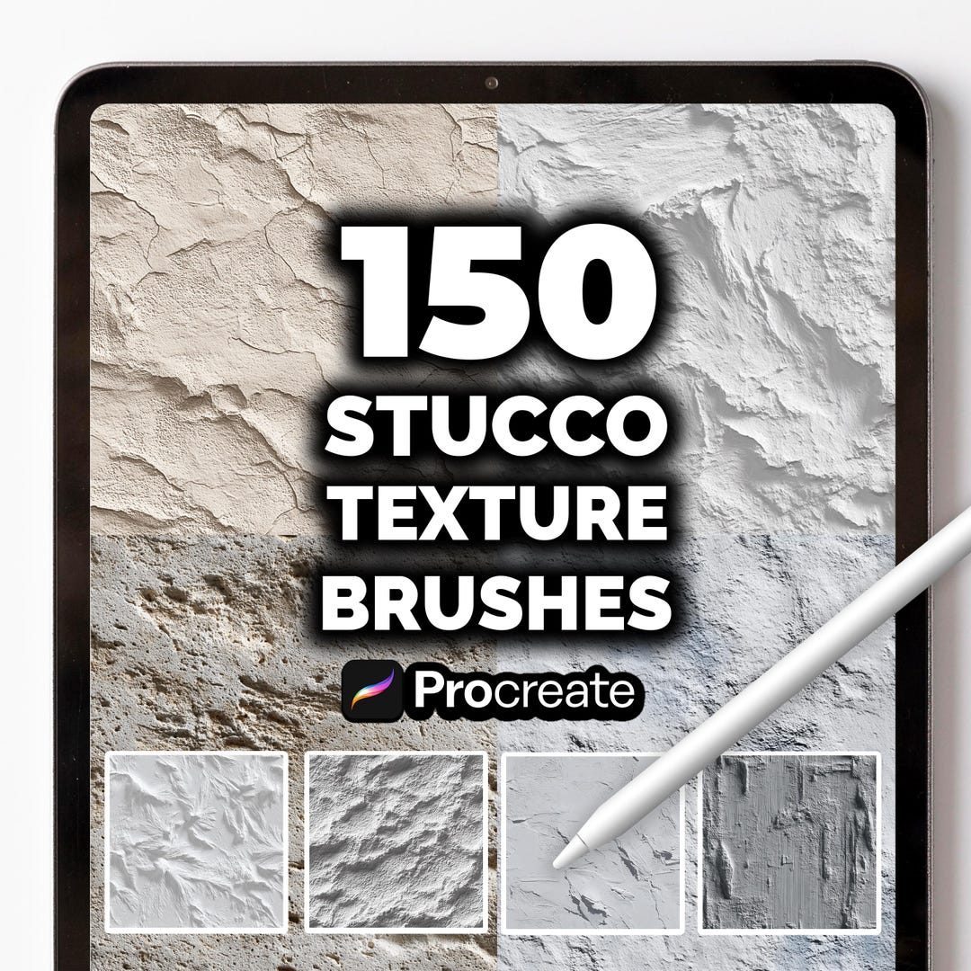 150 Stucco Texture Brushes for Procreate – Plaster, Wall & Concrete ...