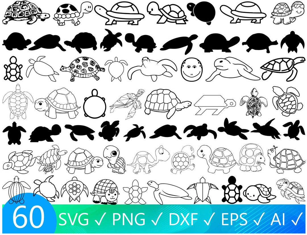 60 Turtle Designs, Turtle Svg, Turtle Dxf, Turtle Png, Turtle Eps ...