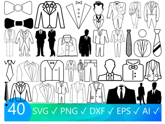 40 Tuxedo Designs Tuxedo Svg Tuxedo Dxf Tuxedo Png Tuxedo | Etsy