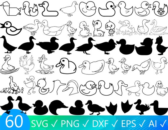 60 Duck Designs Duck Svg Duck Dxf Duck Png Duck Eps Duck | Etsy