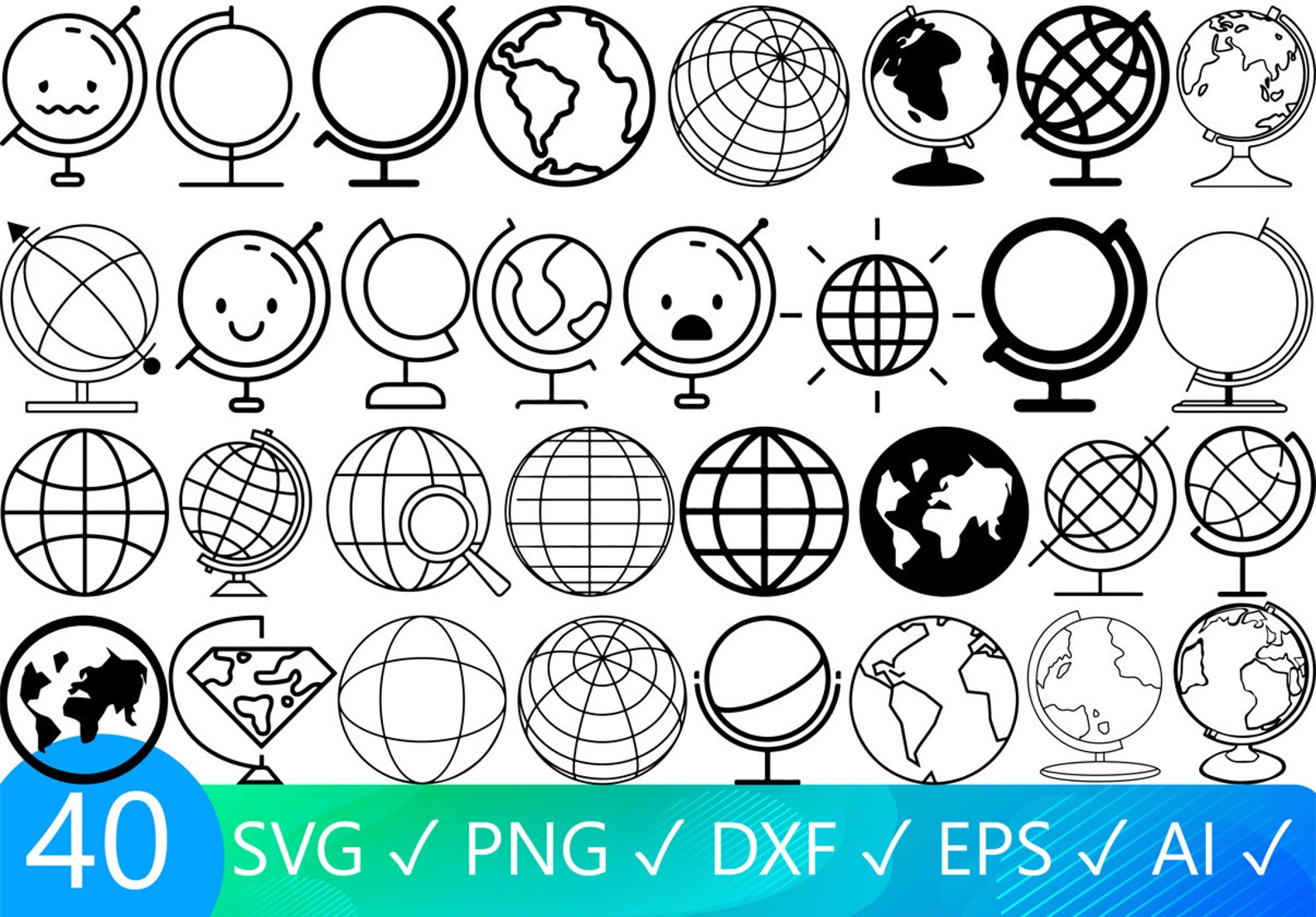 40 Globe Designs, Globe Svg, Globe Dxf, Globe Png, Globe Eps, Globe ...