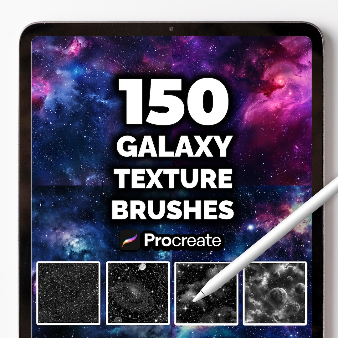 150 Galaxy Texture Brushes for Procreate – Space, Stars, Nebula ...