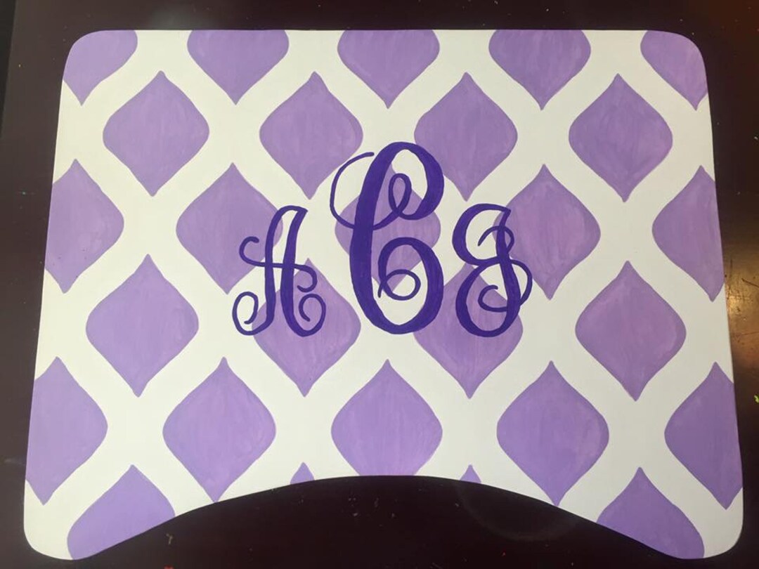 Lattice Pattern With Name or Monogram - Large Lapboard - Etsy