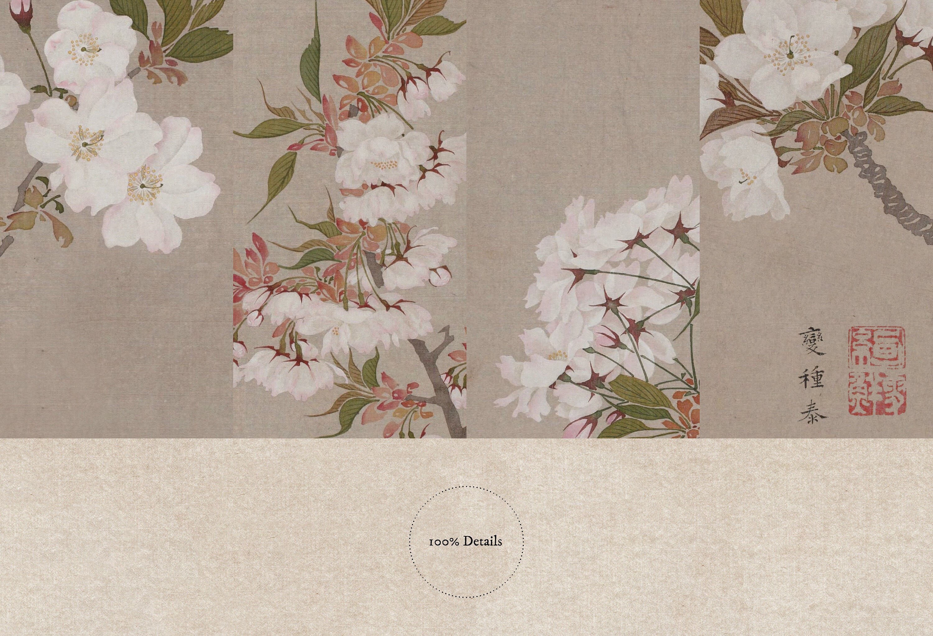 Vintage Cherry Blossom Art Print Set of 6, Printable Wall Art, Home ...