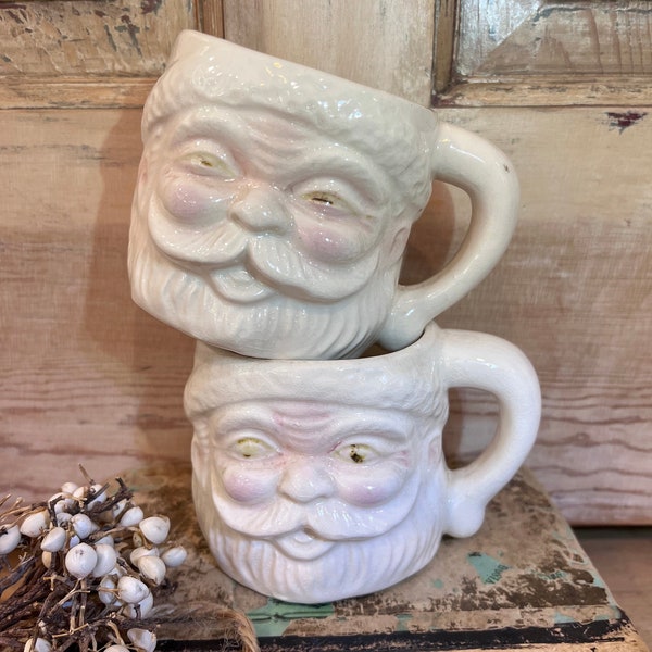 Vintage Santa Mugs - Etsy