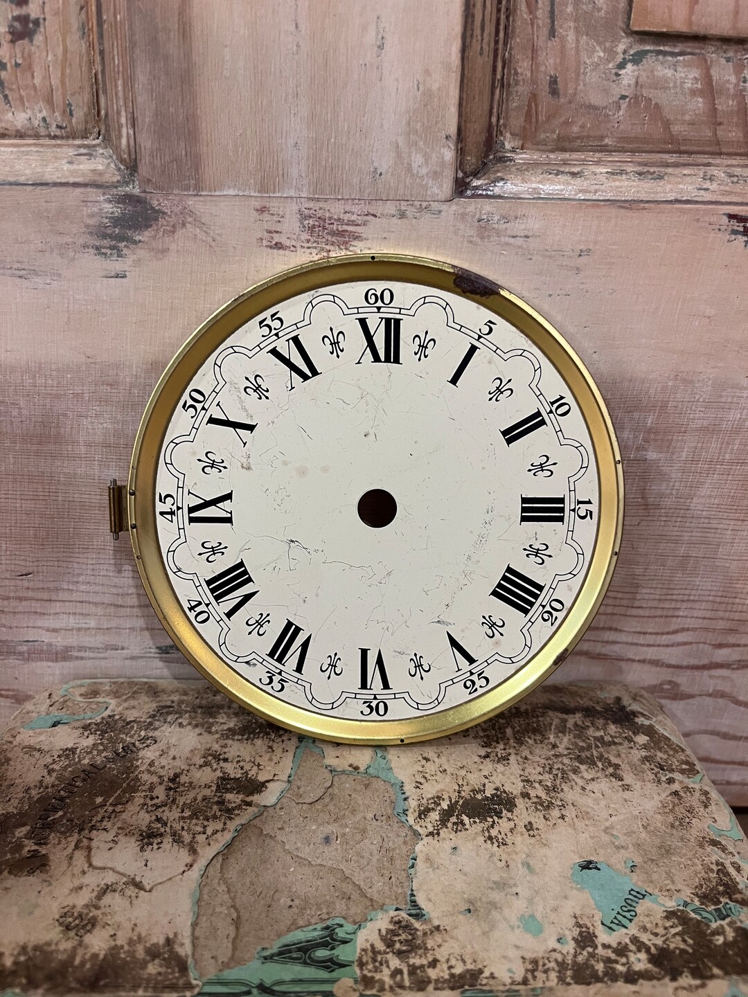 Clock Face Vintage Salvaged Clock Part Western-germany Farmhouse Decor ...