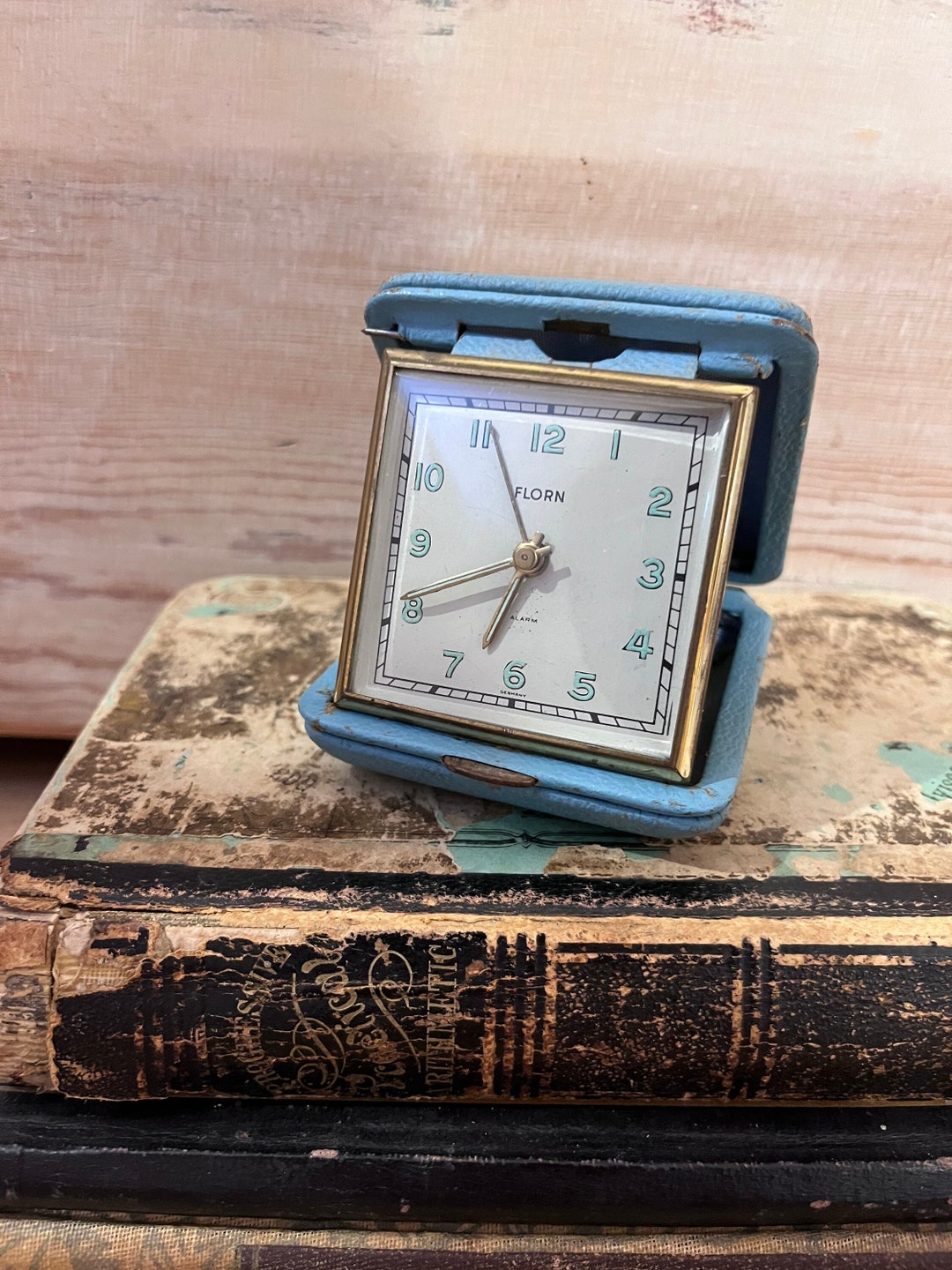 Florn Travel Alarm Clock Rare Teal Color Working Wind Up - Etsy