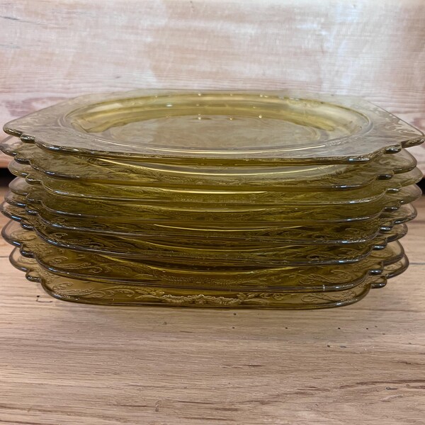 Yellow Glass Plate - Etsy