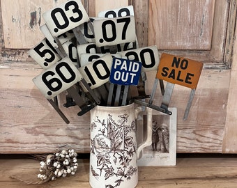 Antique Cash Register Flags, Vintage Decor, Number, Industrial - Etsy