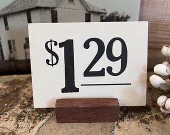 Vintage Price Card Sign General Store Farmhouse Decor Fixer - Etsy