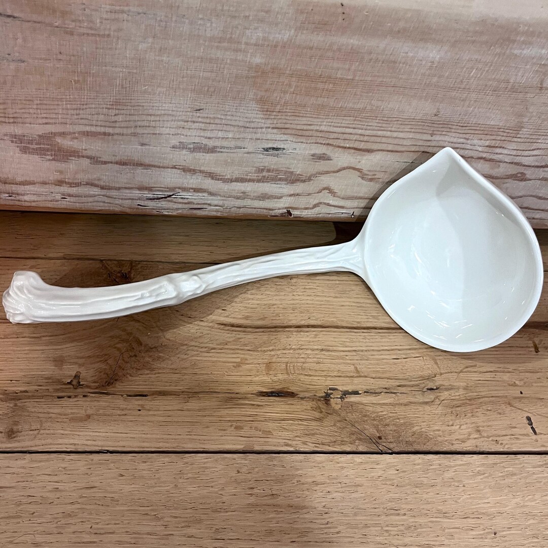 Red-cliff Ironstone White Ladle for Tureen Vintage Grape Pattern - Etsy