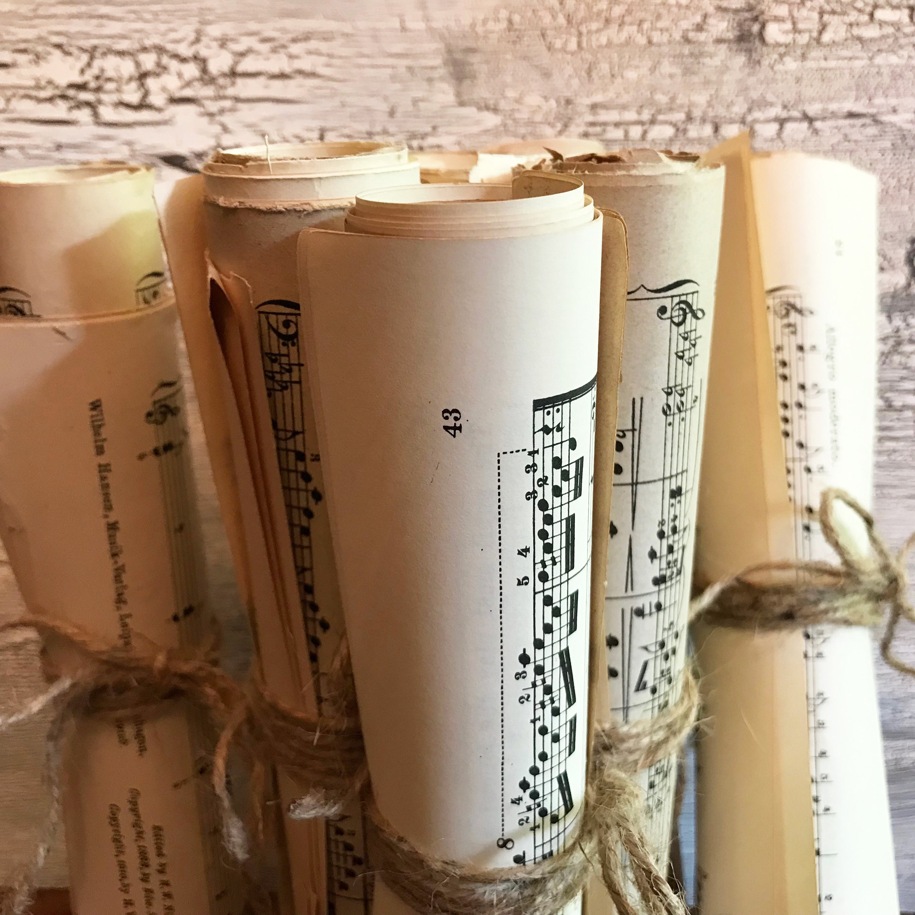 2 Rolls Vintage Sheet Music Bundle Farmhouse Decor - Etsy