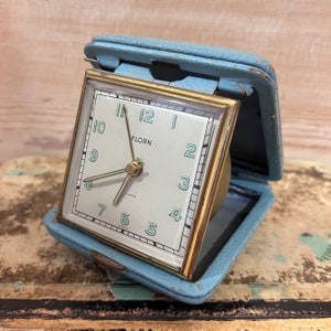 Florn Travel Alarm Clock Rare Teal Color Working Wind Up - Etsy