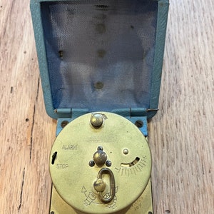 Florn Travel Alarm Clock Rare Teal Color Working Wind Up - Etsy