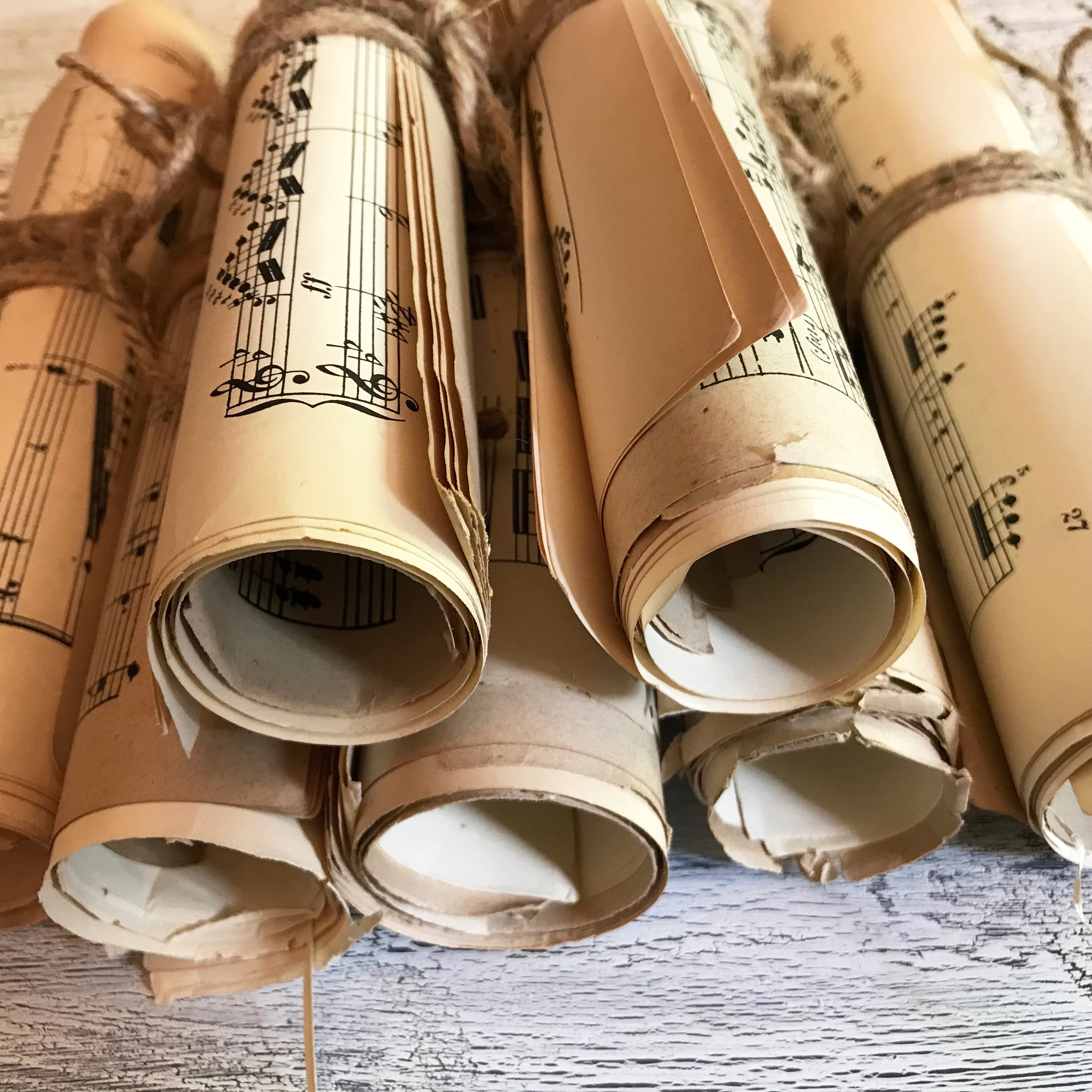 2 Rolls Vintage Sheet Music Bundle Farmhouse Decor - Etsy