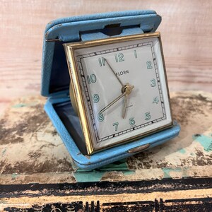 Florn Travel Alarm Clock Rare Teal Color Working Wind Up - Etsy
