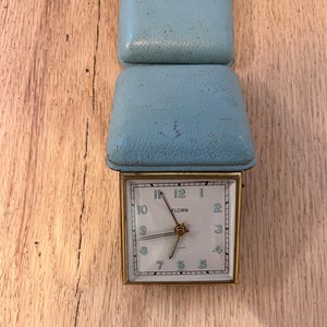 Florn Travel Alarm Clock Rare Teal Color Working Wind Up - Etsy