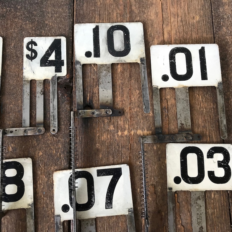 Cash Register Numbers Vintage Flags Salvaged Farmhouse Decor - Etsy