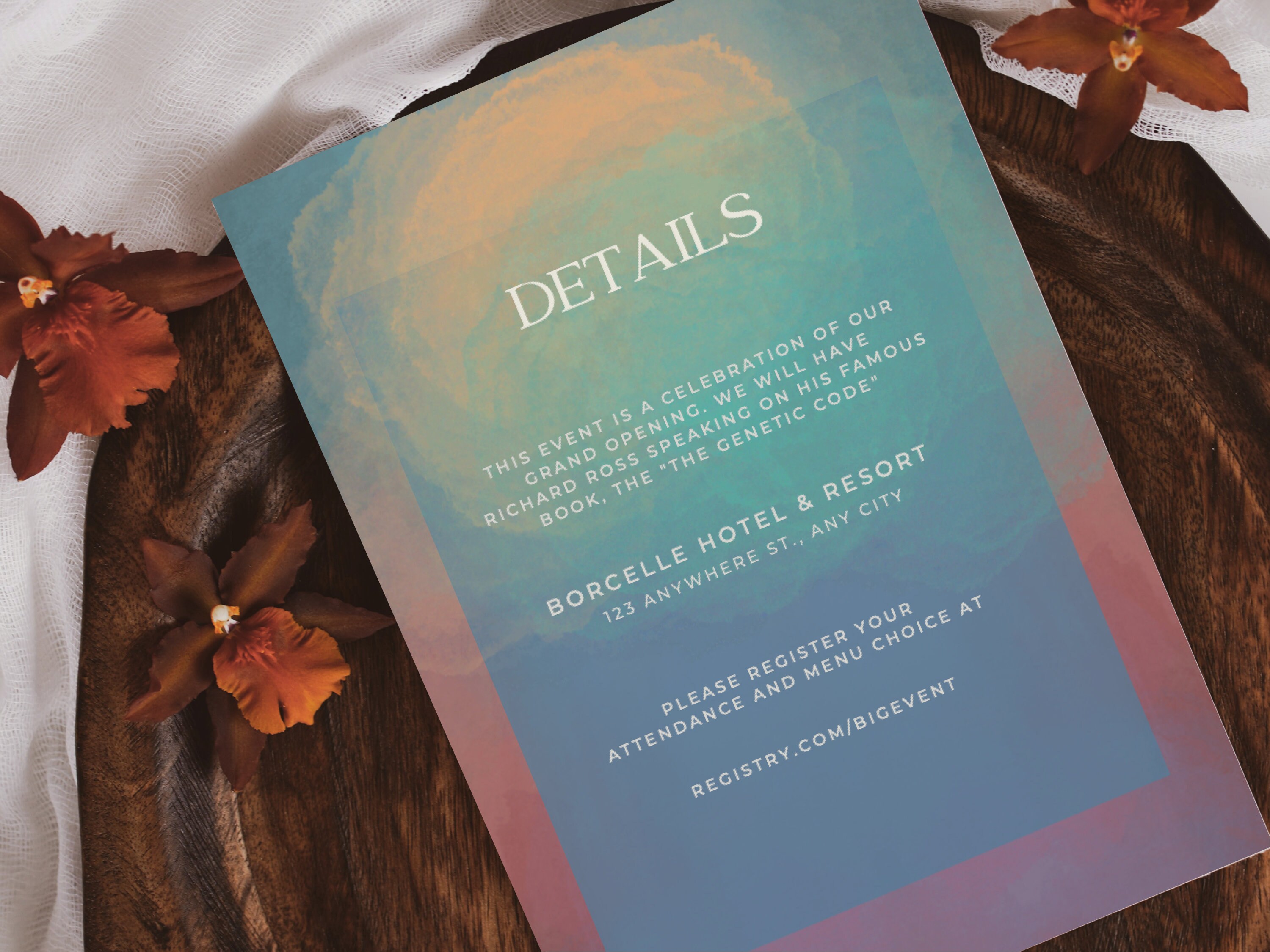 Fully Editable Watercolor Invitation, Spiritual, Meditation - Etsy