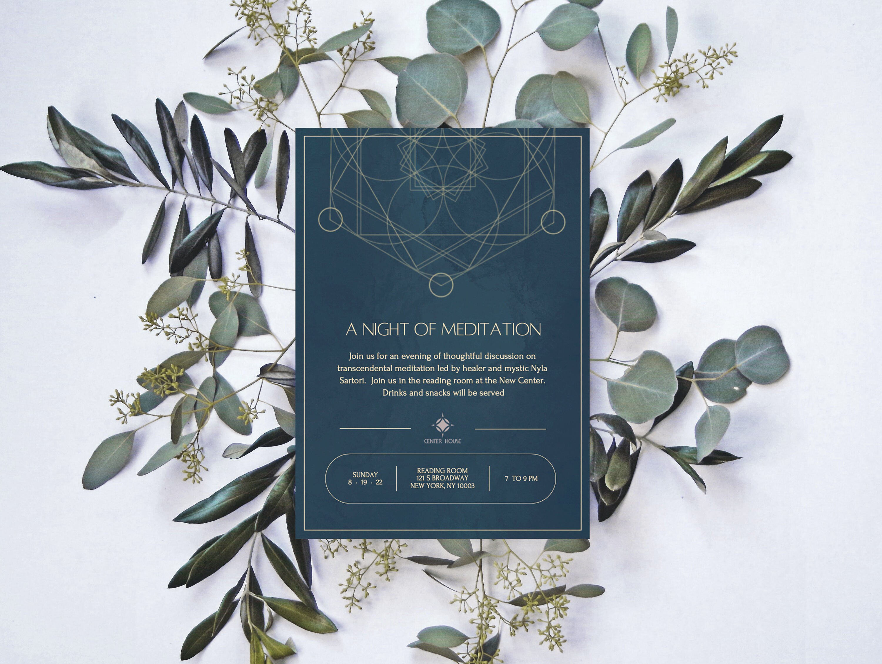 Metatron's Cube Event Invitation Online Editable Template, Sacred ...