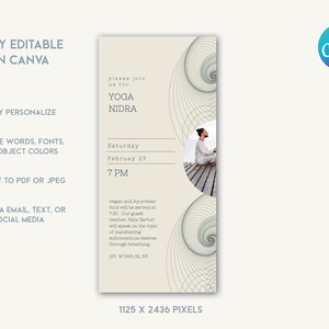 Editable Sacred Geometry Fibonacci Spiral Mobile E-invite, Spiritual ...