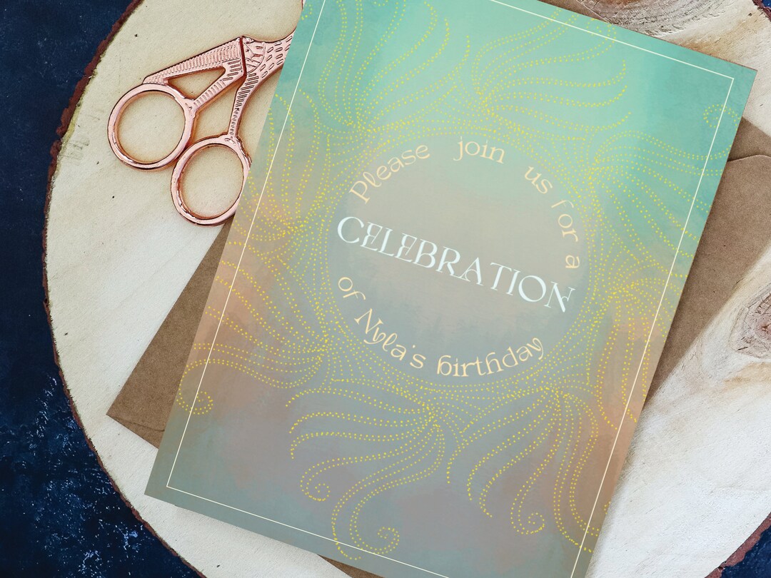 Fully Editable Watercolor Invite Spiritual Meditation - Etsy