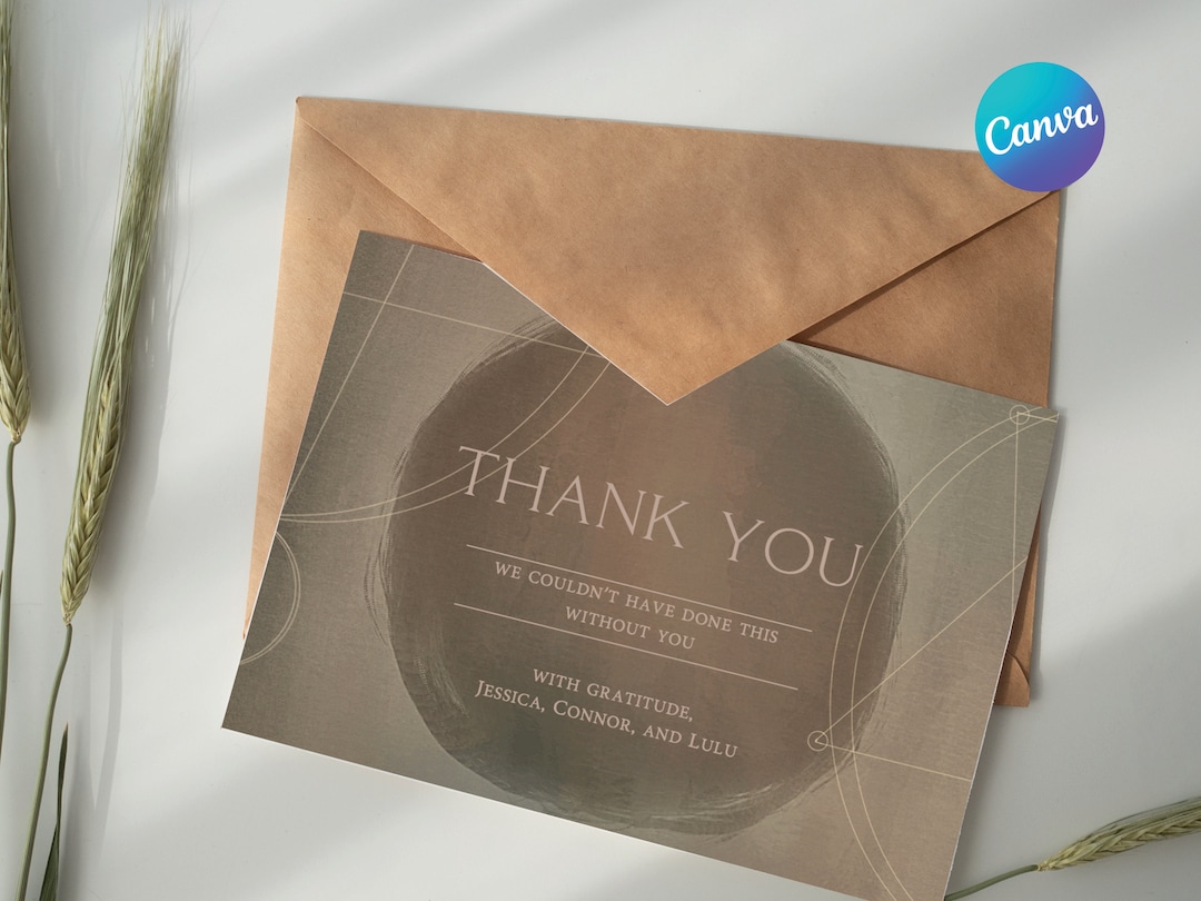 Fully Editable Sacred Geometry Thank You Note Spiritual - Etsy