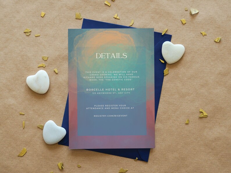 Fully Editable Watercolor Invitation, Spiritual, Meditation - Etsy
