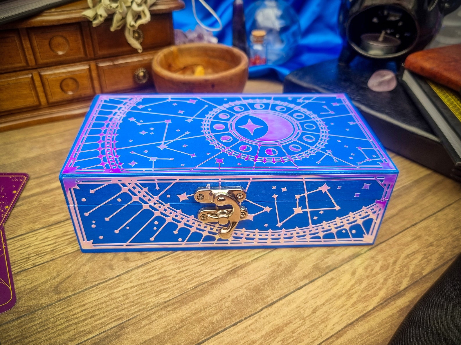Celestial Moon Personalised Jewellery Box | Crystals and Tarot Storage ...