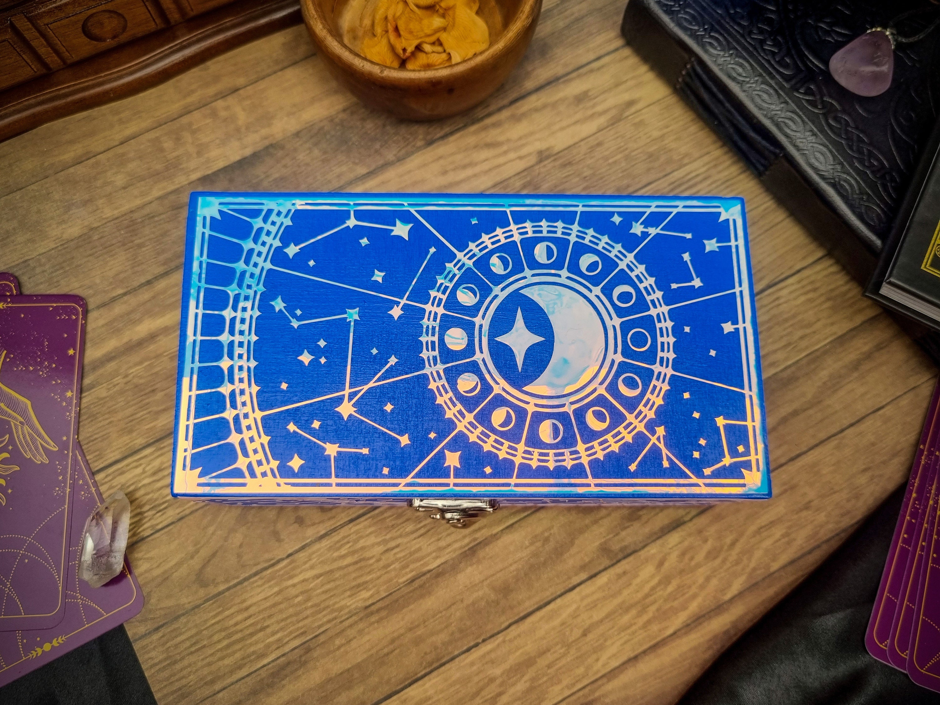 Celestial Moon Personalised Jewellery Box | Crystals and Tarot Storage ...