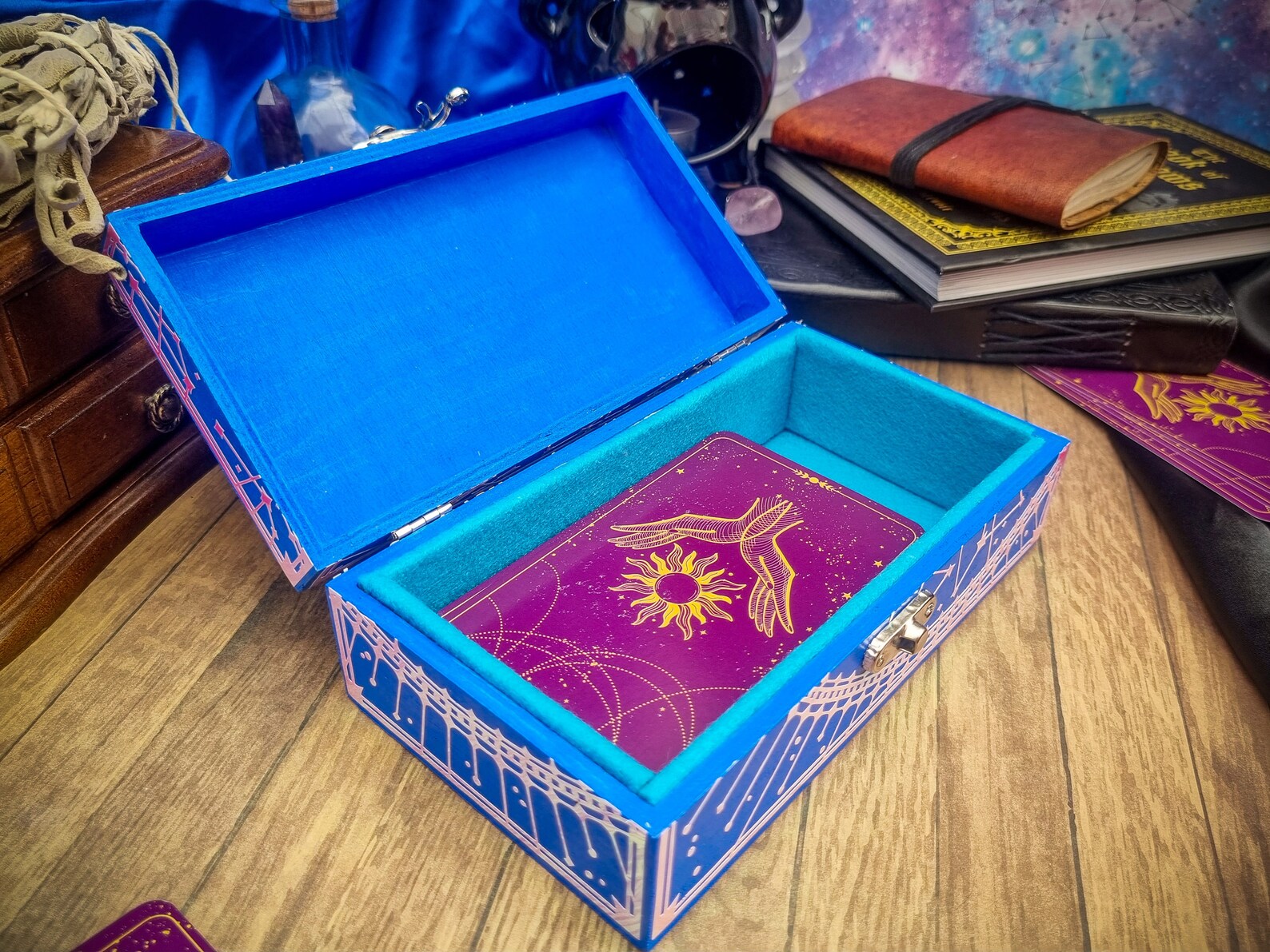 Celestial Moon Personalised Jewellery Box | Crystals and Tarot Storage ...