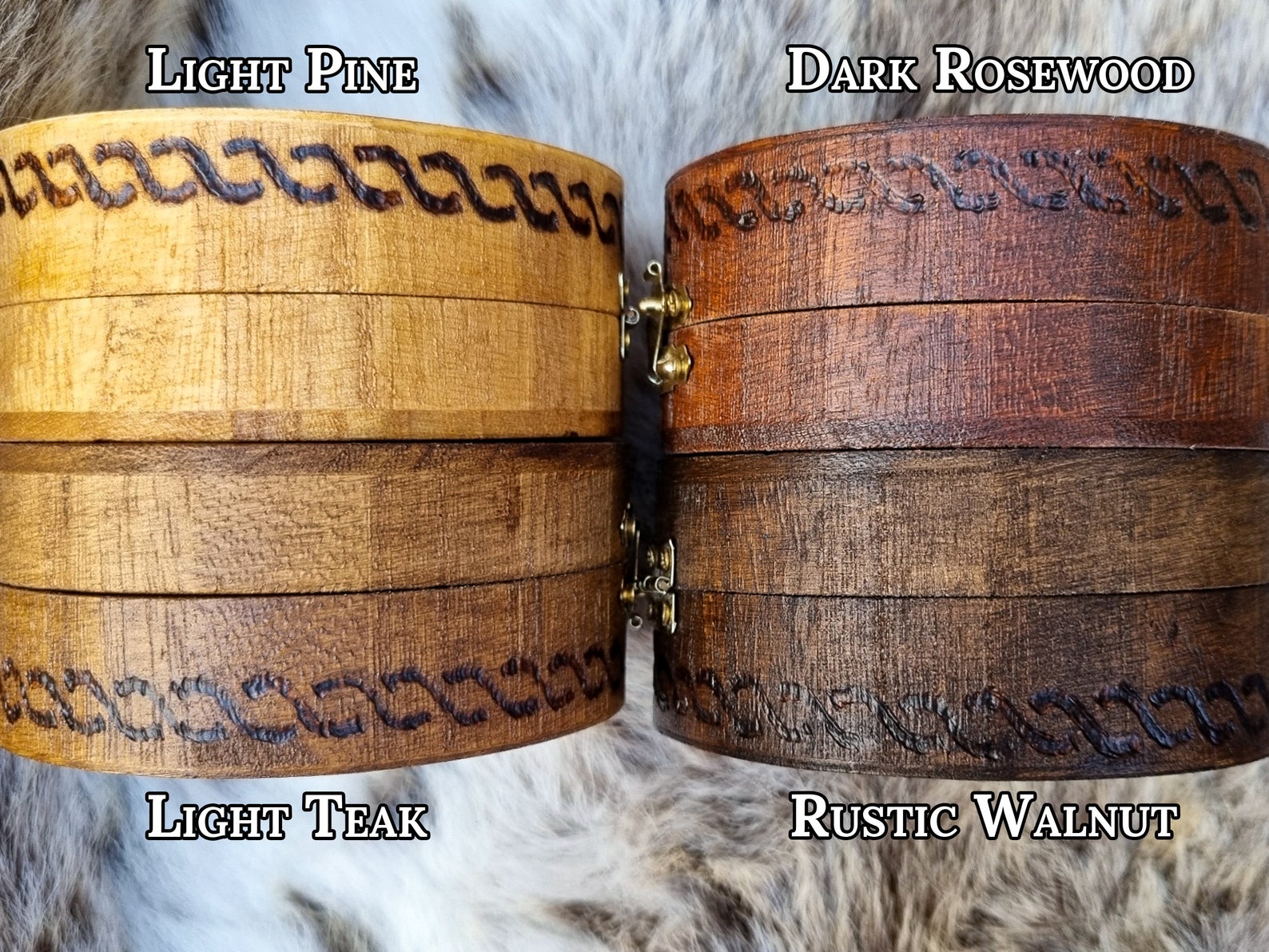 Vegvisir Viking Box - Hand Burnt Round Celtic Box, Wooden Dnd Dice ...