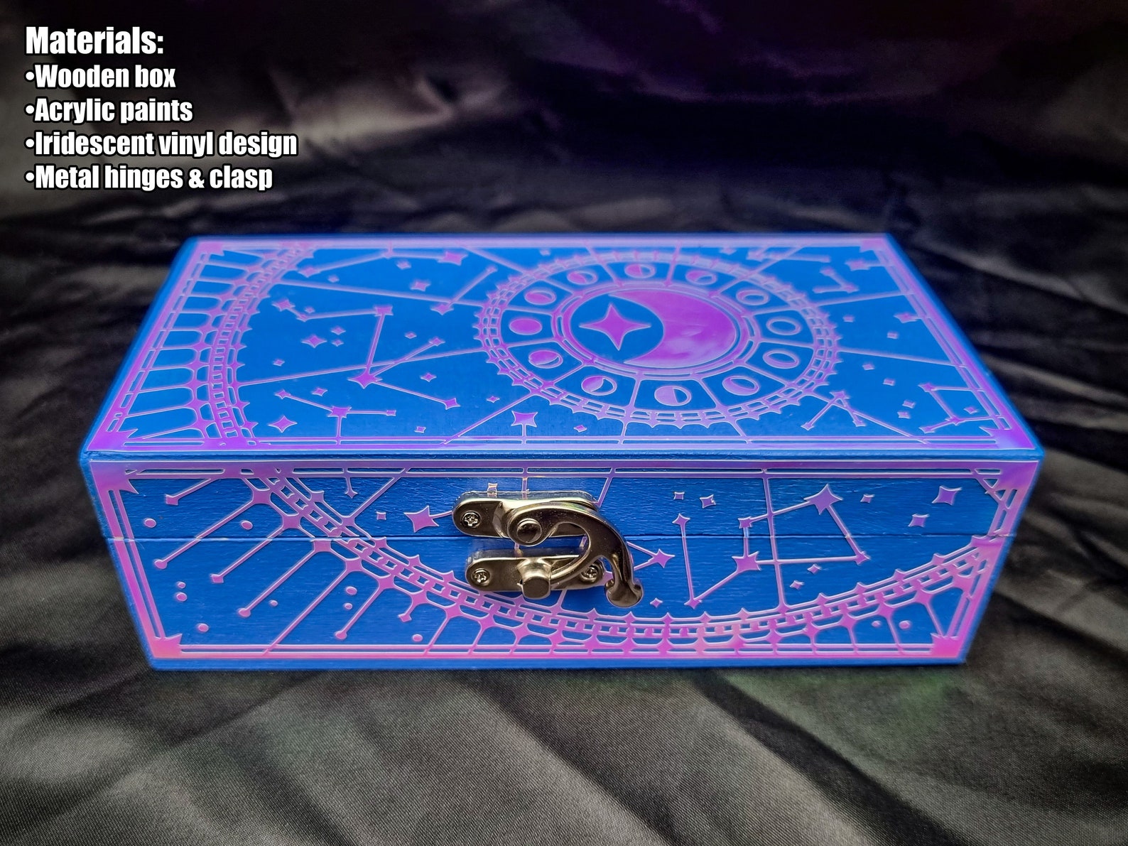 Celestial Moon Personalised Jewellery Box | Crystals and Tarot Storage ...