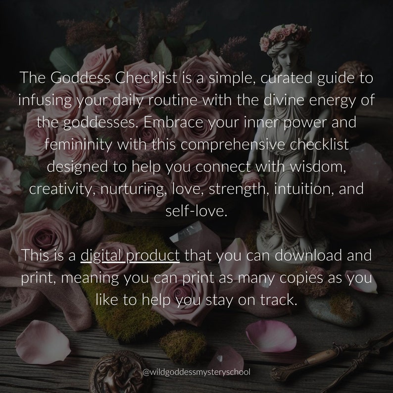 Digital Goddess Empowerment Checklist - Harness Your Inner Goddess ...