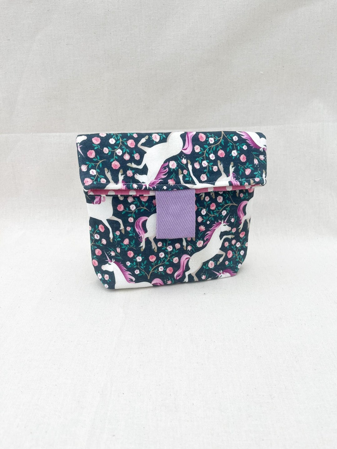 Unicorns Foldover Pouch, Unique Design Cosmetic Bag, Unicorn Pouch for ...