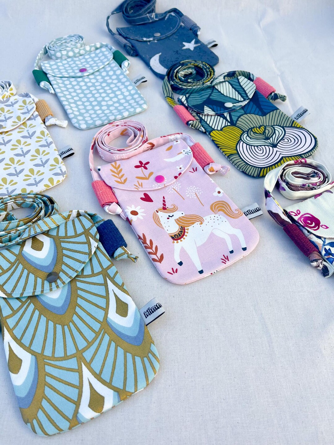 Phone Bag, Handmade Smartphone Bag, Printed Phone Bags With Pocket ...