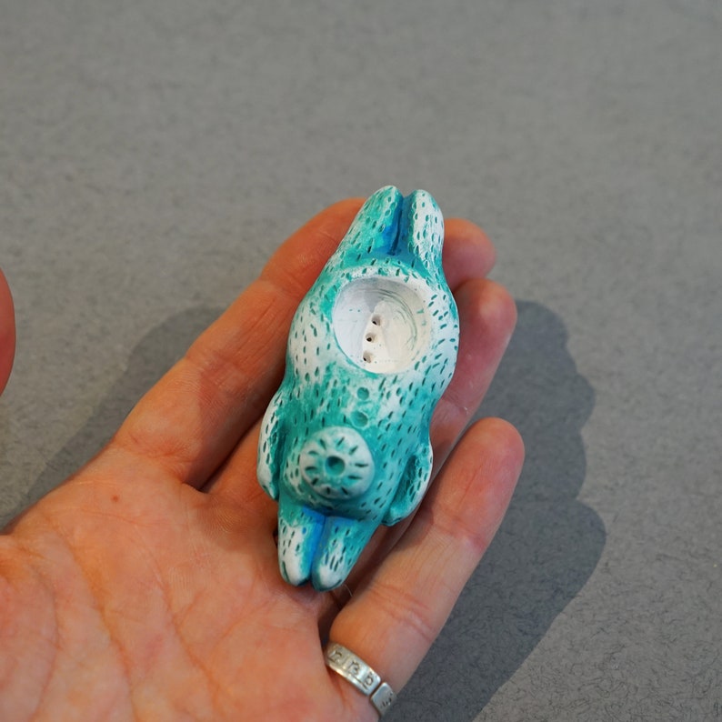 Handmade Art Ceramic Bunny Pipe Unique Clay Smoking Cute Pipe - Etsy