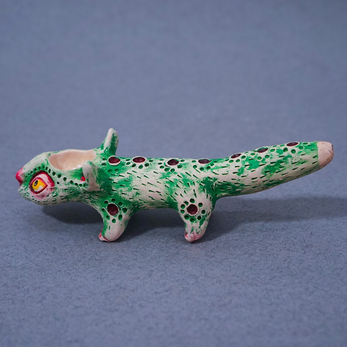 Handmade Art Ceramic Fantasy Creature Pipe Unique Clay Smoking Cute ...