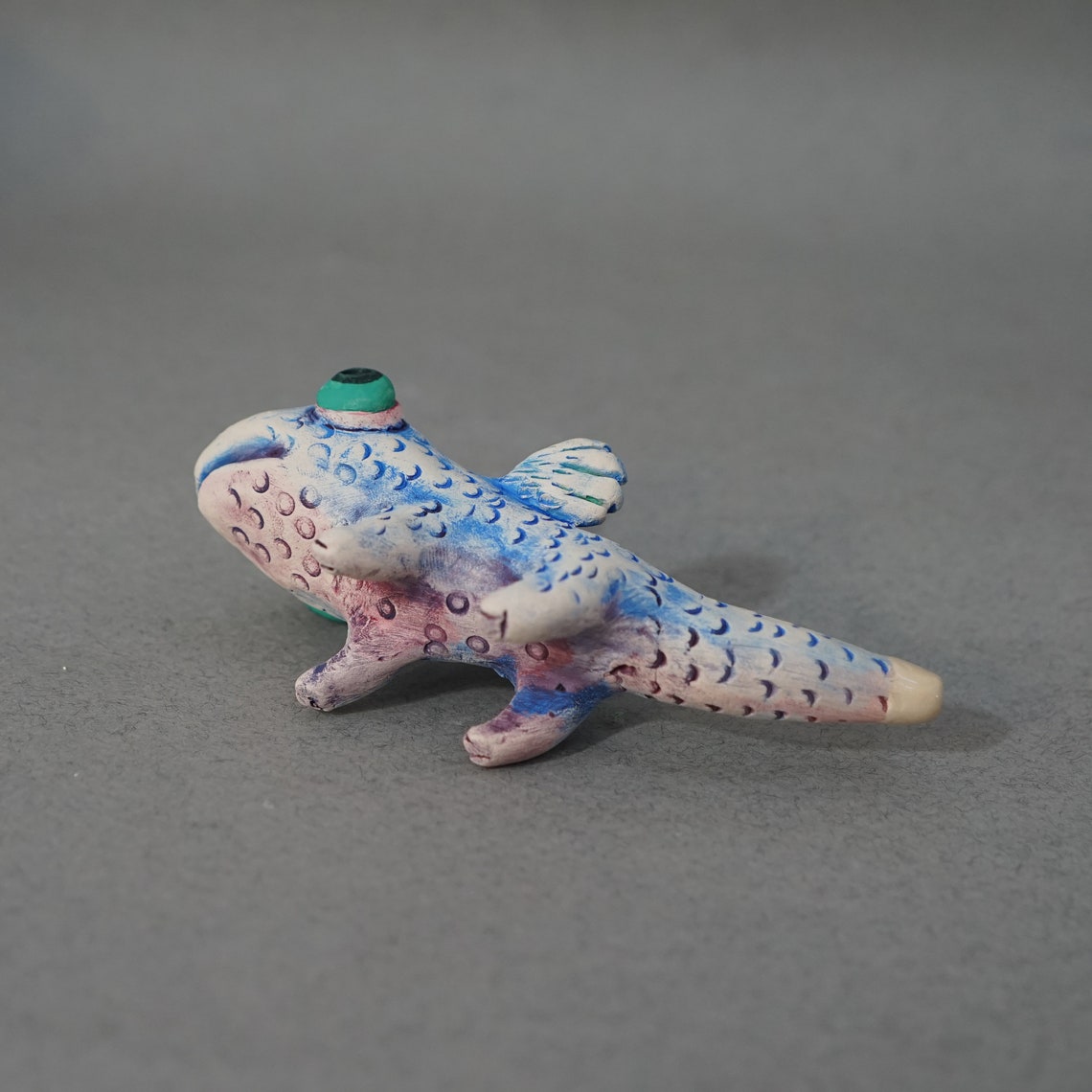 Ceramic Blue Lizard Pipe Unique Clay Cute Gecko Smoking Pipe | Etsy