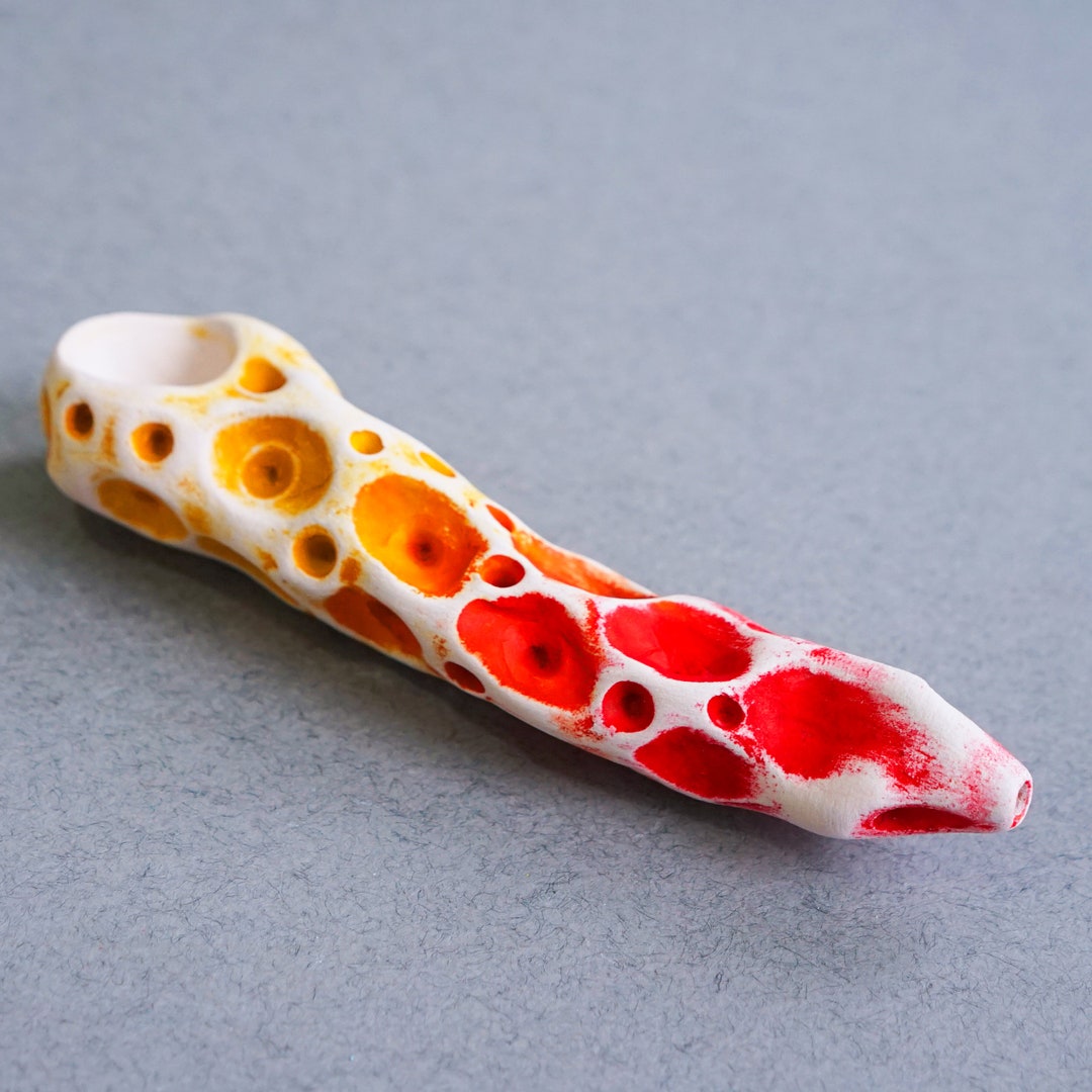 Handmade Art Ceramic Fantasy Pipe Unique Clay Smoking Cute Pipe One ...