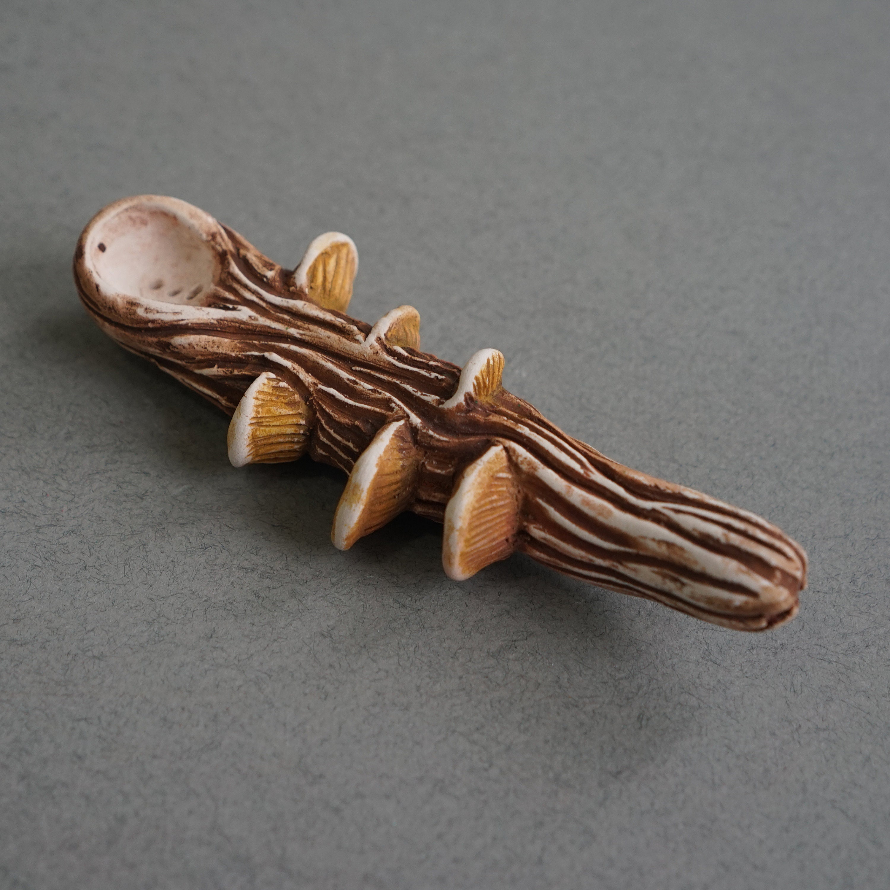 Handmade Art Ceramic Fantasy Magic Mushroom Pipe Unique Clay Smoking ...