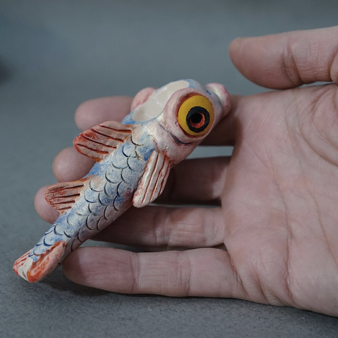 Handmade Ceramic Fish Pipe/ Unique Clay Smoking Pipe/ Cute - Etsy