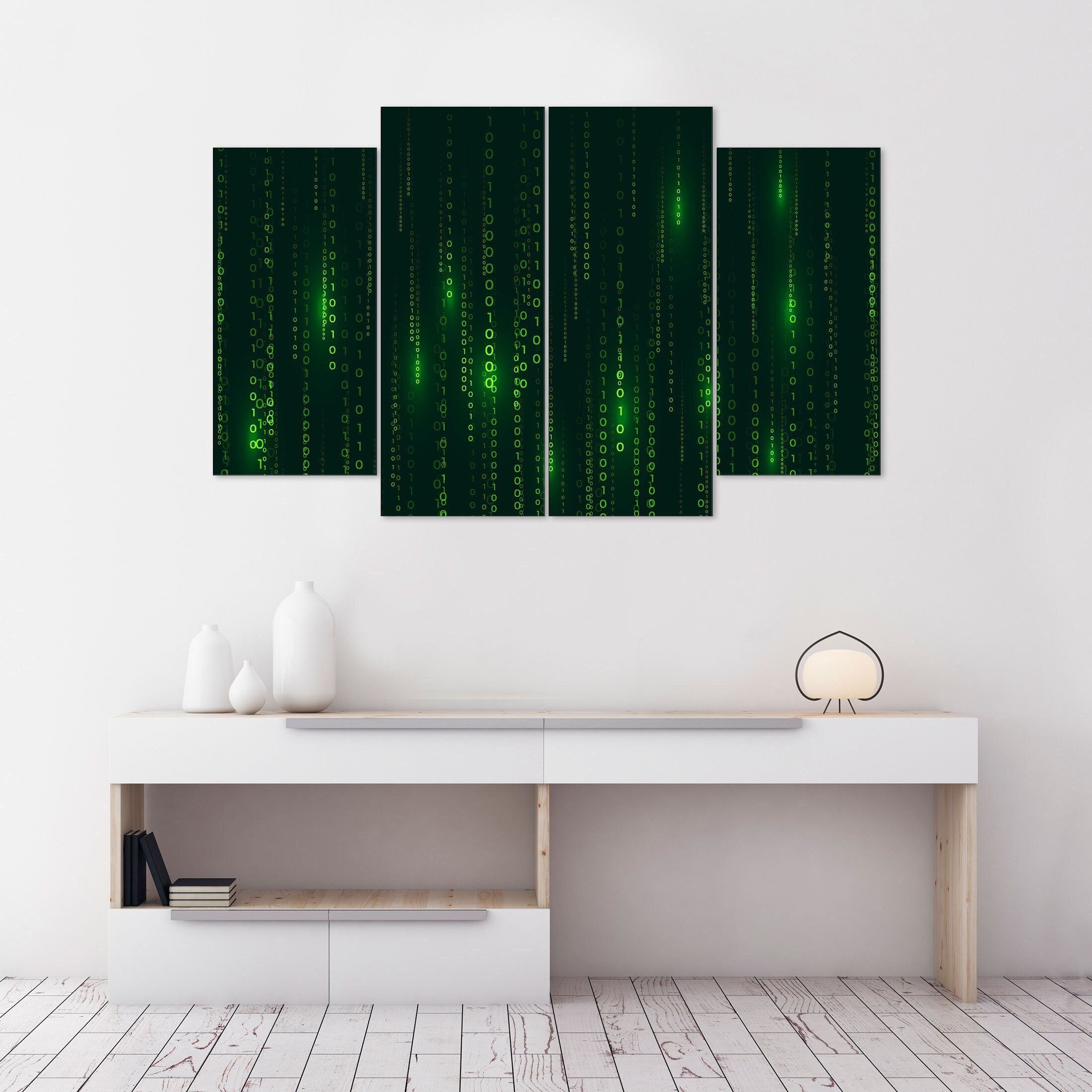 Prints Programmers Print Movie Poster Matrix Wall Decor For Home Interior Matrix Code Canvas ...