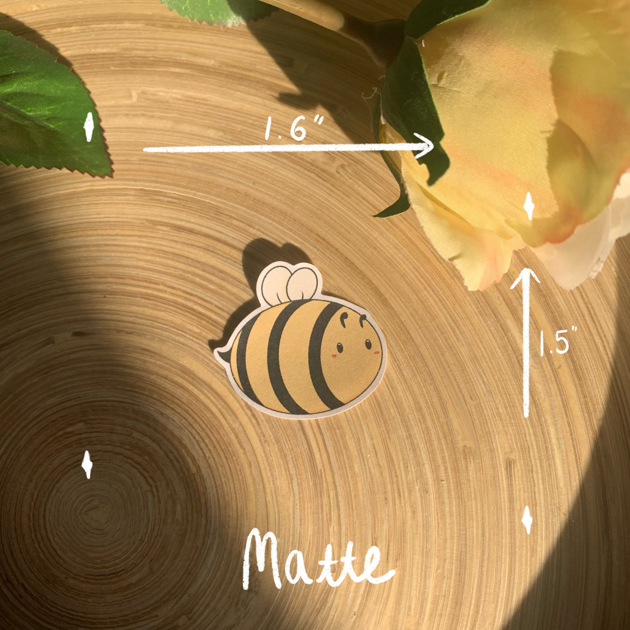Cute Bee Sticker Kawaii Cute Illustrated Bullet Journal - Etsy