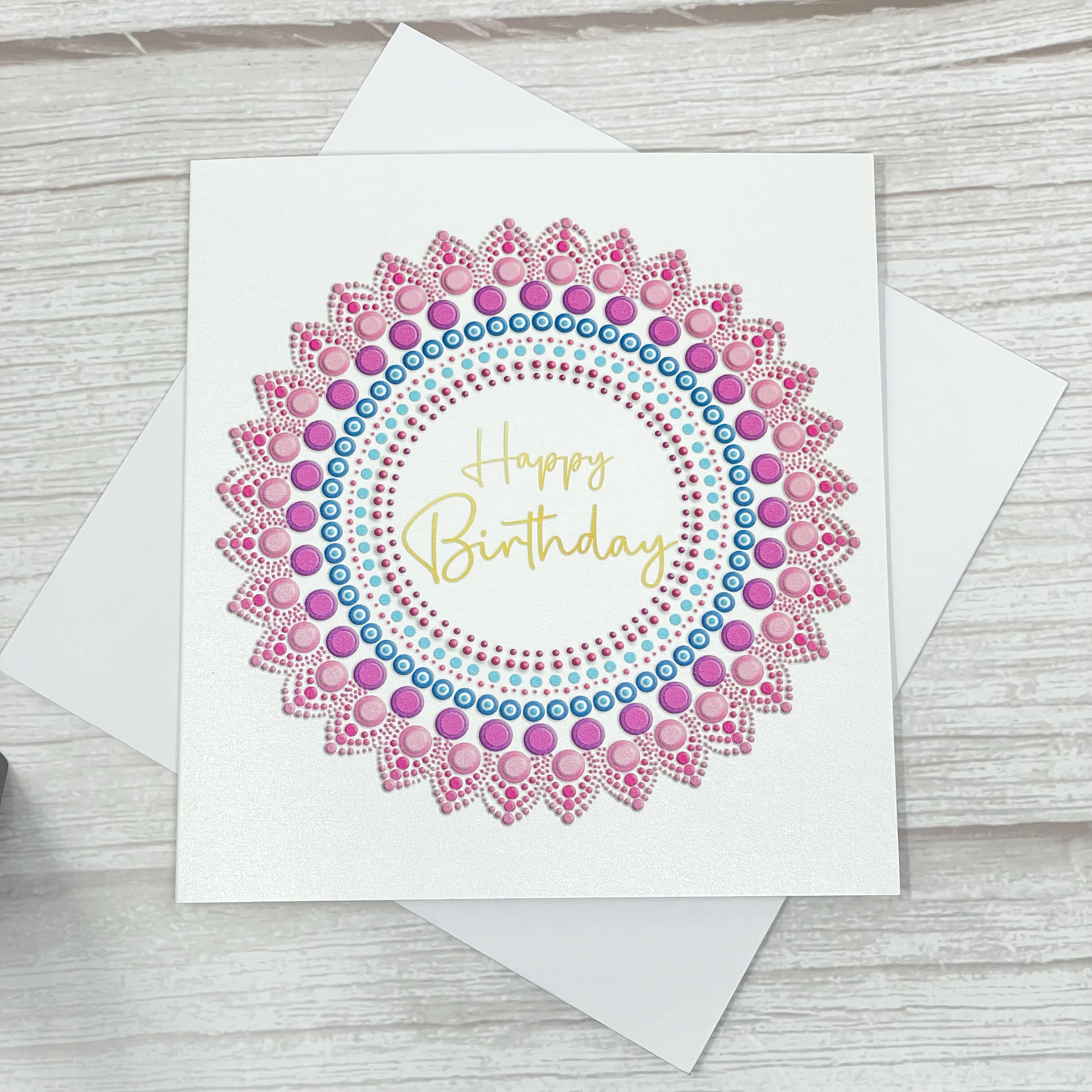 Happy Birthday Card | Mandala Birthday Card | General Birthday Card ...