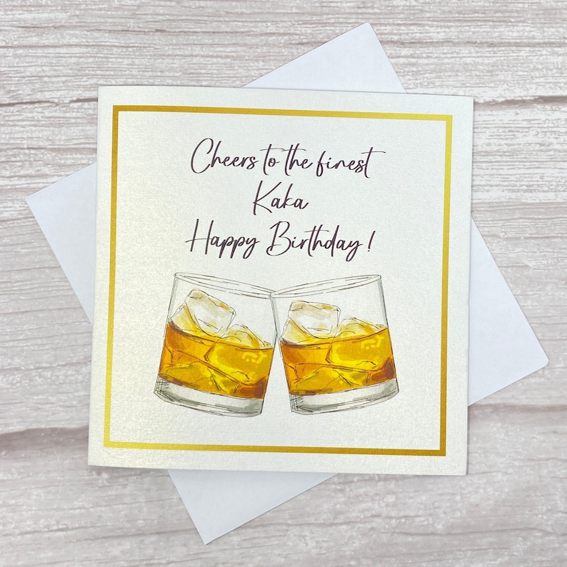 Happy Birthday Kaka Card | Whisky Birthday Card | Card for Him, Uncle ...
